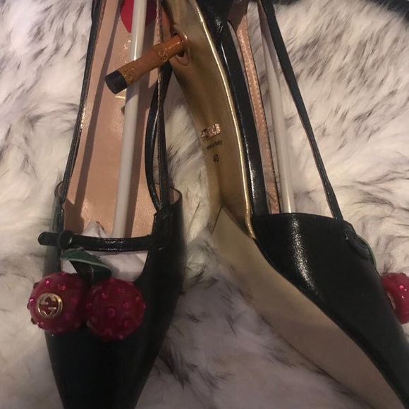 Gucci | Shoes | Gucci Leather Cherry Pumps | Poshmark